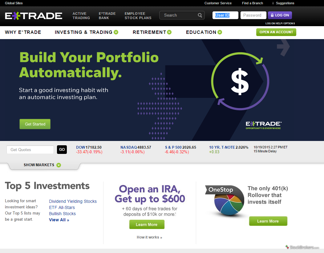 E*TRADE Review 2017 - StockBrokers.com